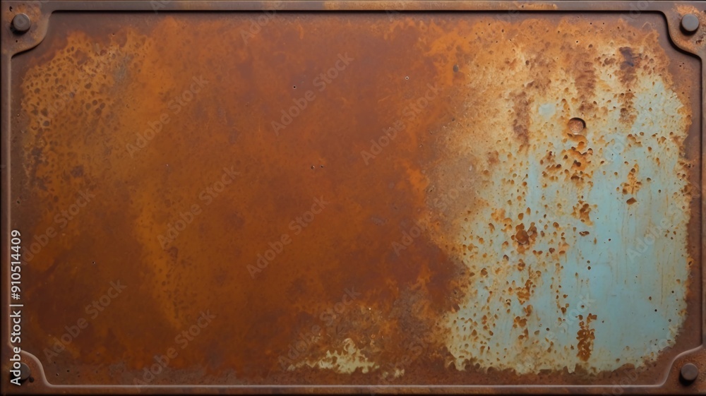 Detailed Rusted Metal Plate Texture Featuring Heavy Corrosion, Pitting ...