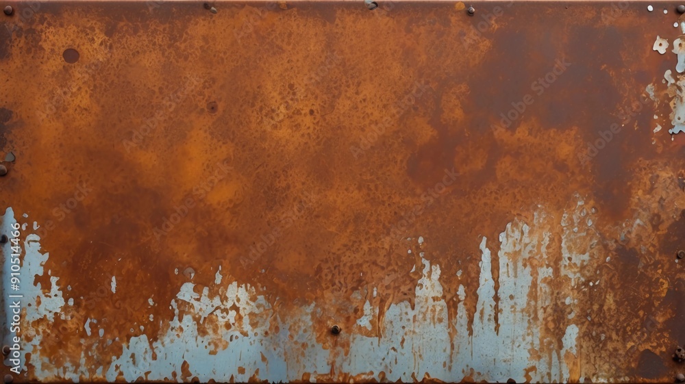 Rusted Metal Plate Texture with Heavy Rust, Corrosion, Pitting, and ...