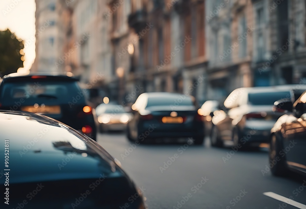jam traffic car row background carbon center city commuter concept ...