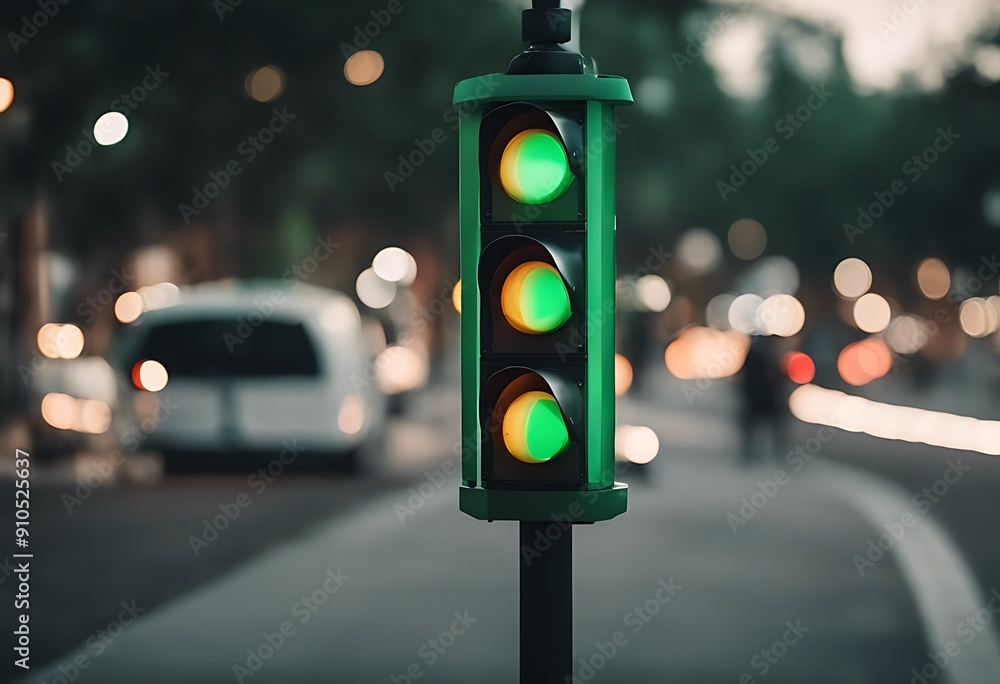 white 3d green people light traffic three-dimensional signs signal ...
