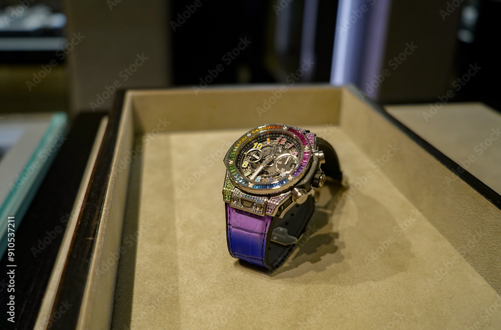 Paris France 07 07 2024 : most expensive Hublot watch model Stock Photo ...