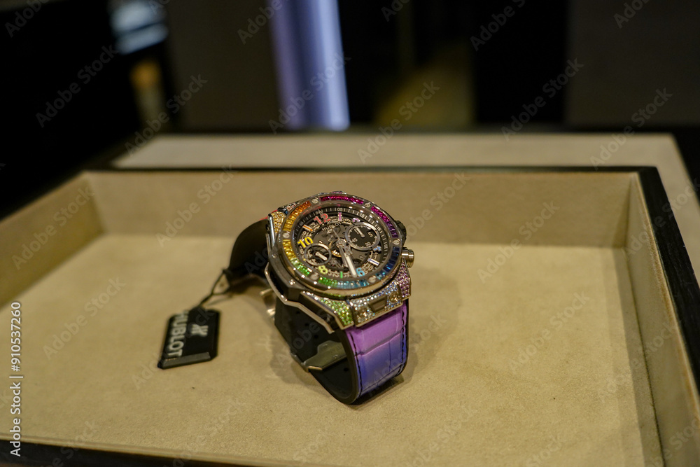 Paris France 07 07 2024 : most expensive Hublot watch model Stock Photo ...