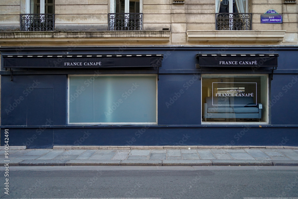 Paris France 07 07 2024 : typical boutique storefront from Paris ...