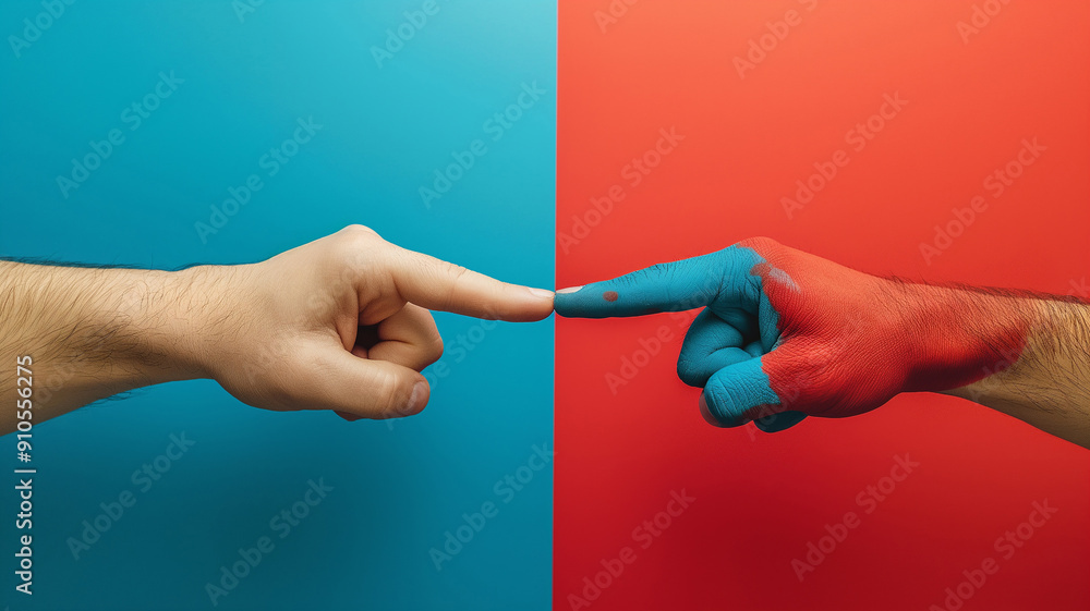 Election Divide. A symbolic representation of political division, with ...