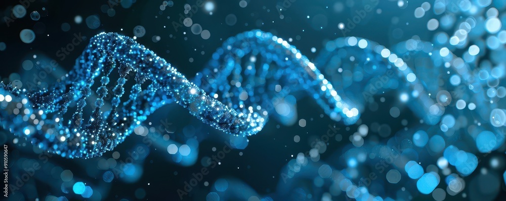 DNA sequencing data, largescale genetic analysis, front view, detailed ...