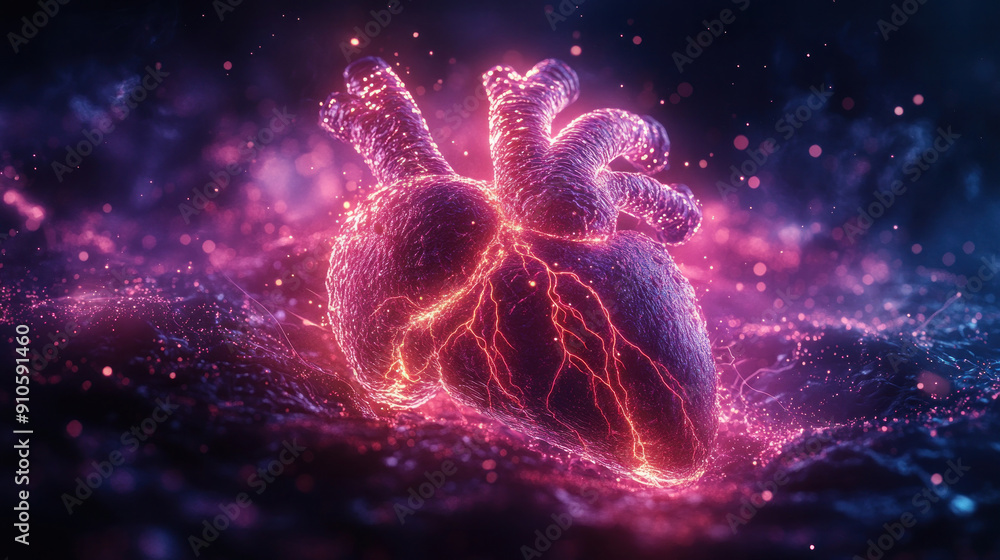 Graphic representation of the heart's electrical conduction system ...