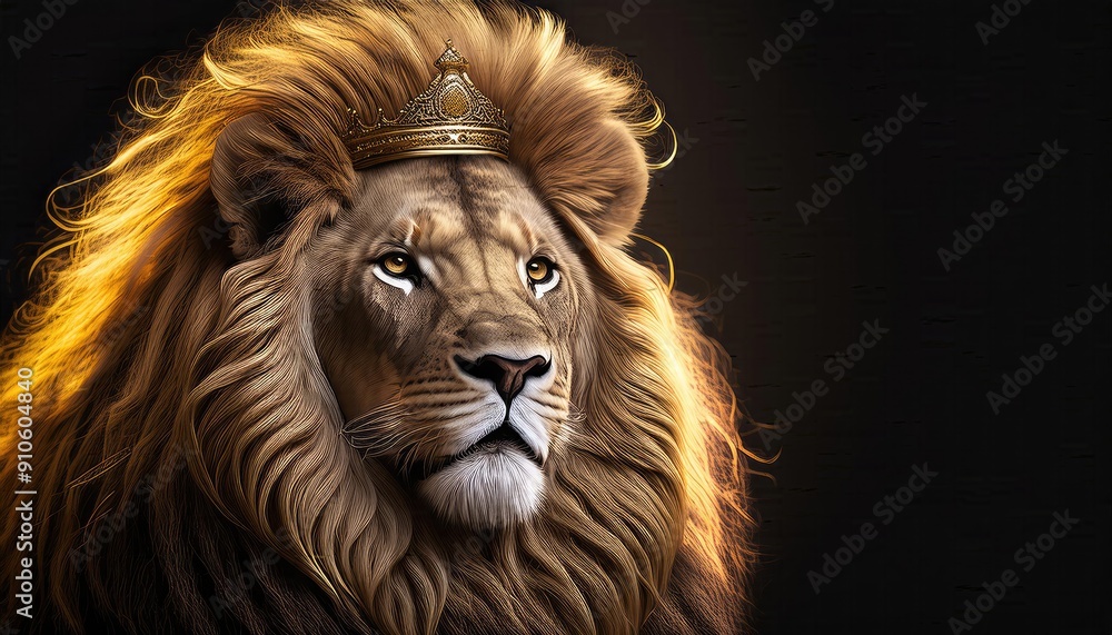Lion crown, a lion with a crown, king lion crown, old king lion with crown, lion king crown ...