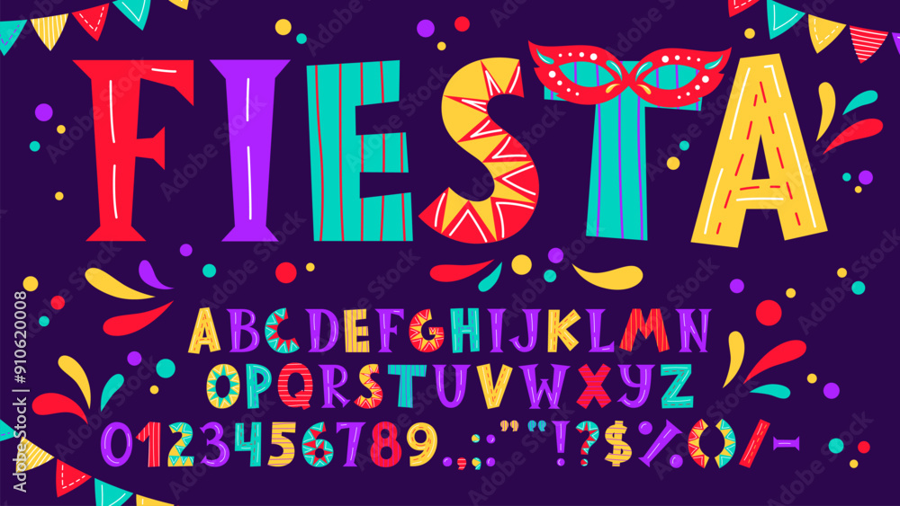 Circus funny font, carnival typeface, doodle cute type, kids English ...