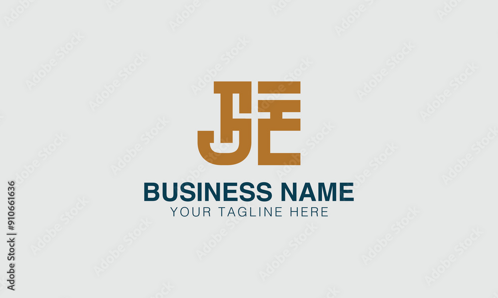 JE J je initial logo | initial based abstract modern minimal creative logo, vector template ...