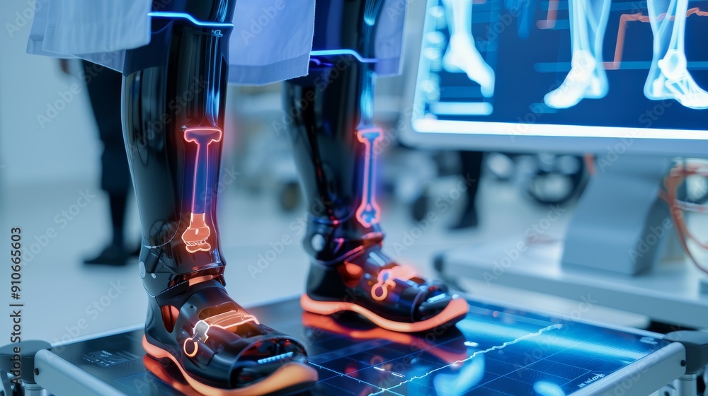 AI-powered medical provider conducting gait analysis for prosthetics ...