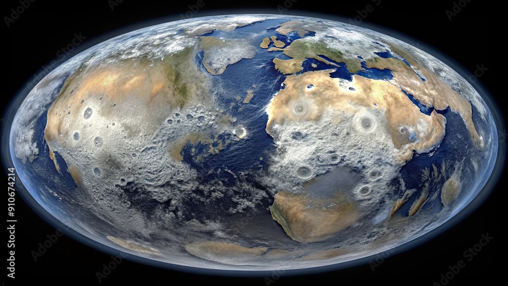 360? VR equirectangular surface map texture of the Earth's moon in high ...