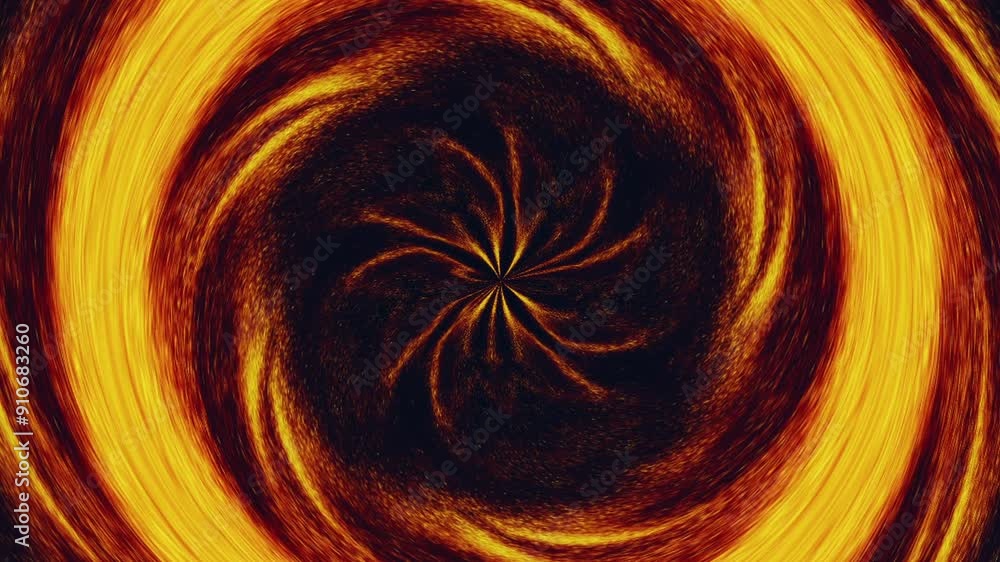 Burning vortex. Hot swirl. Glitter orange golden sparks whirl spinning ...