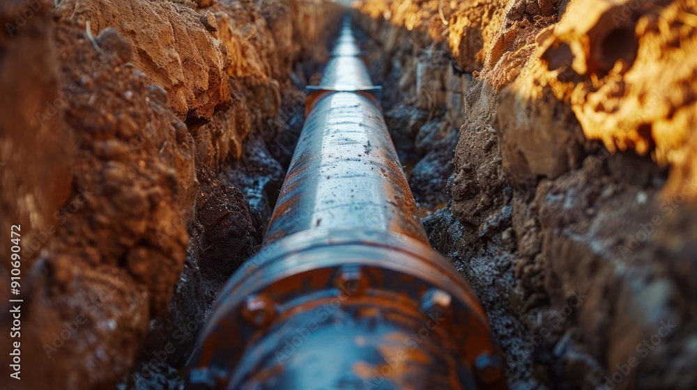Underground Pipeline Construction with Metal Pipe in Trench: Technology ...