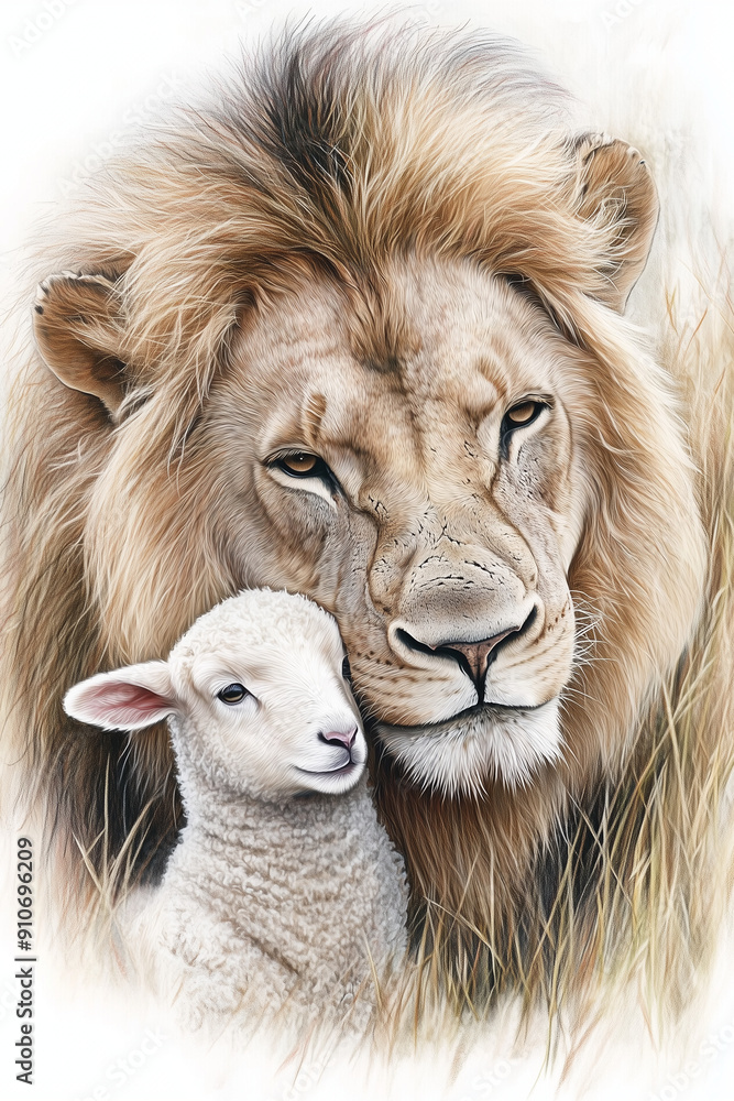 Lion And Lamb Protector and Protected: A Lion Of Judah and Lamb of God ...