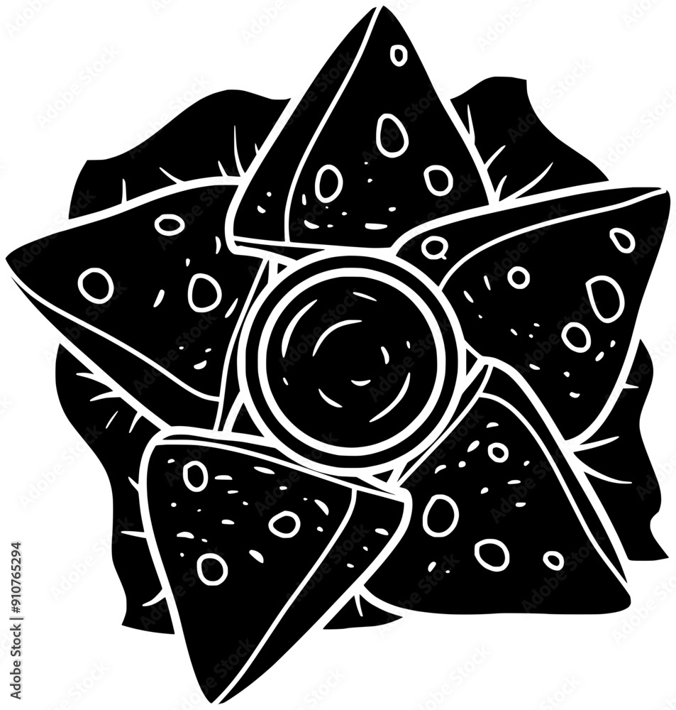 fried illustration traditional silhouette dumplings logo food icon ...