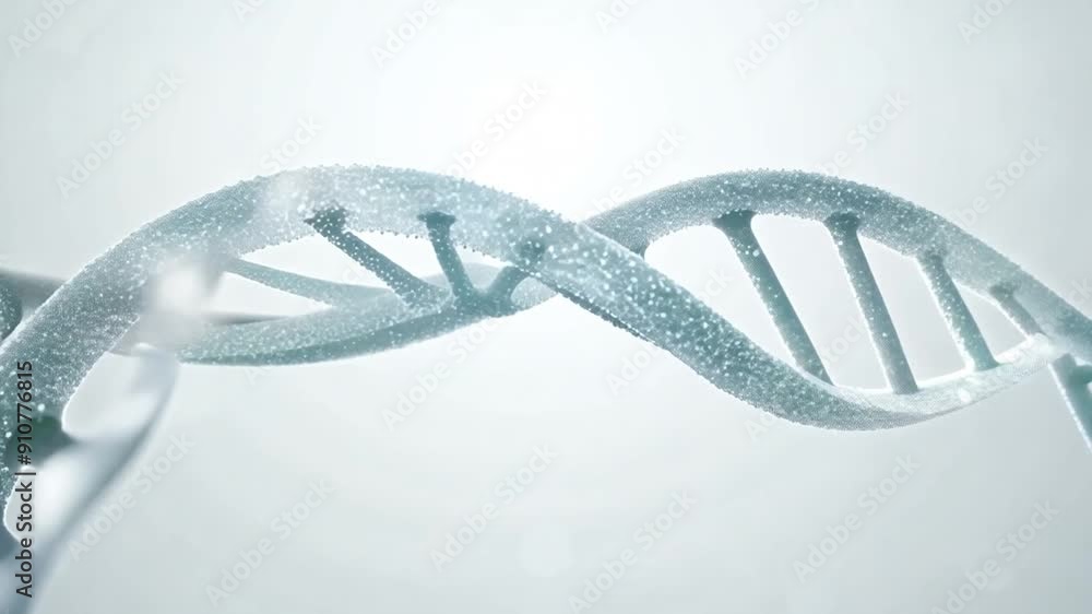 A double helix structure of DNA elegantly swirls, showcasing intricate ...