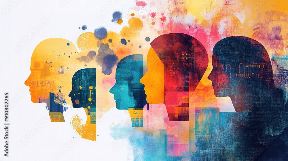 Spectrum of Perspectives: A vibrant watercolor illustration showcasing ...