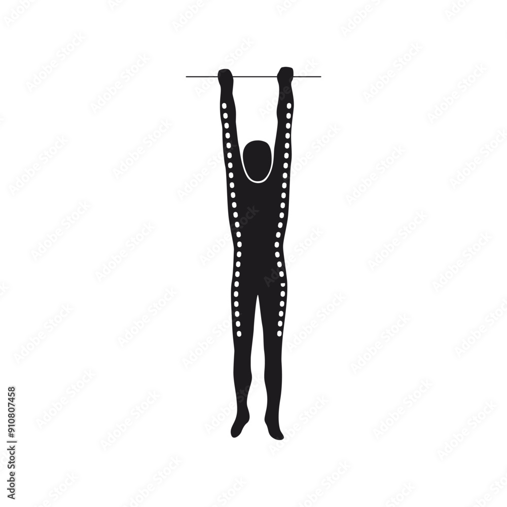 Stretching Exercise Icon to stretch latissimus dorsi and posterior ...