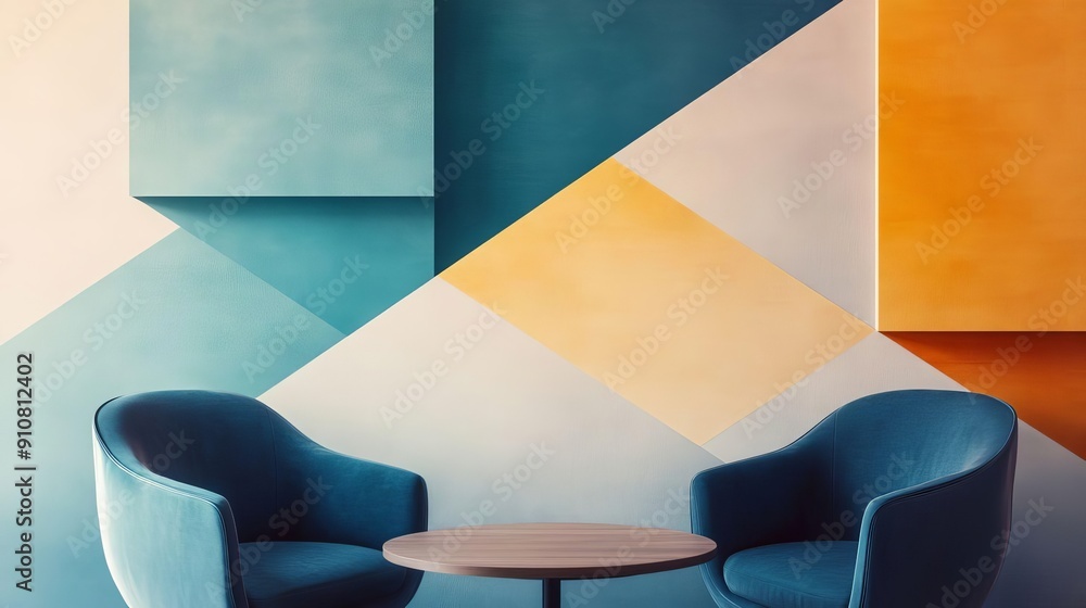 Contemporary Geometric Panels A Harmonious Fusion of Shapes and Colors ...