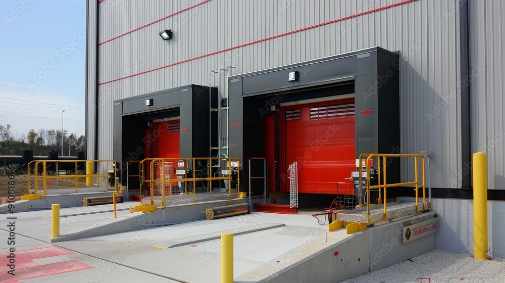 The customization of loading dock configurations for hazardous materials handling includes ...