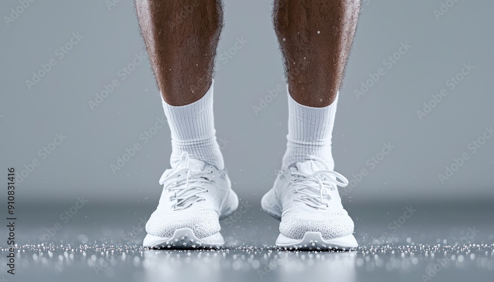 Detailed Close-Up of Individual Stretching Leg Muscles with Emphasis on ...