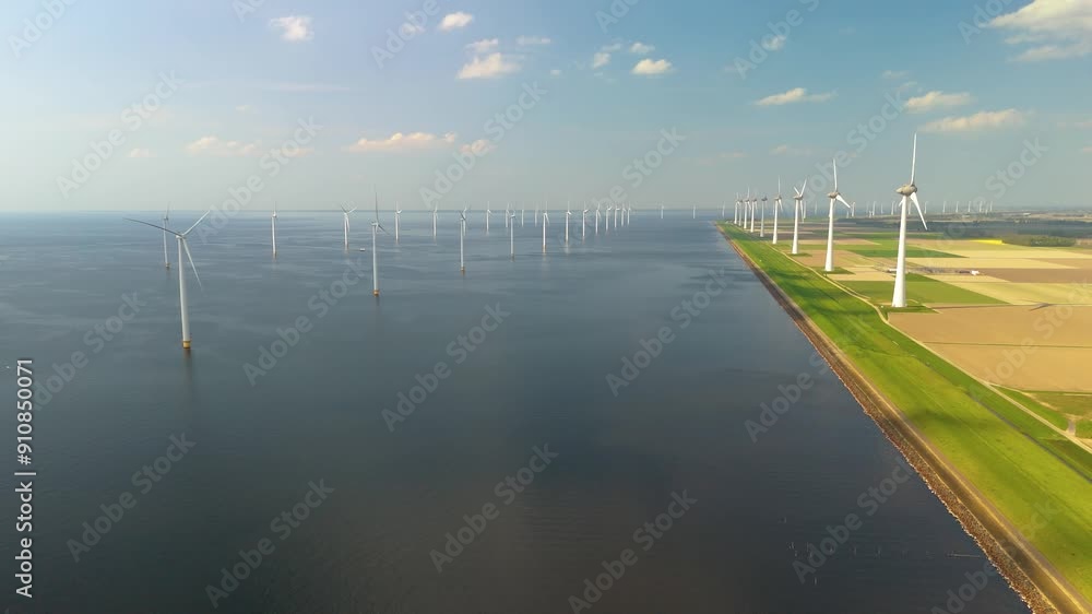 Explore the efficient windmill turbines that line the stunning Dutch ...
