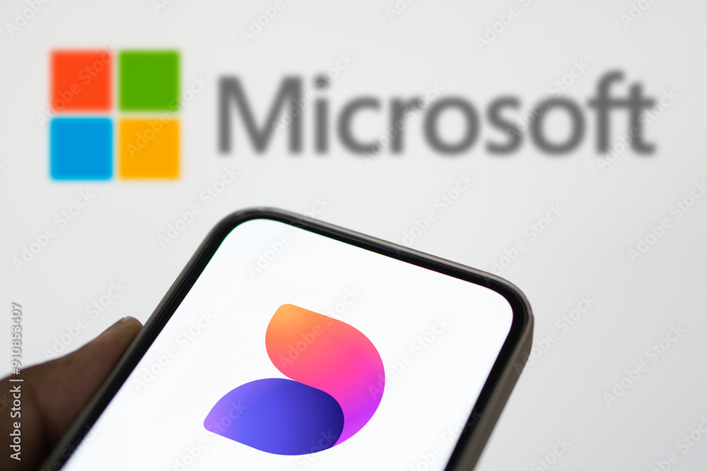 Dhaka, Bangladesh- 06 Aug 2024: Microsoft Designer logo is displayed on ...