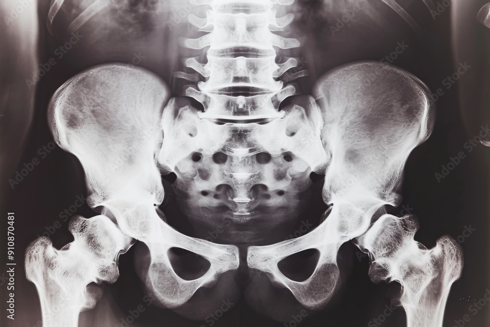 A black and white photograph depicting the skeletal structure of a ...