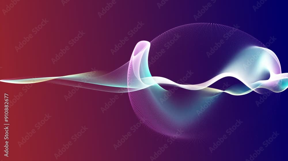 Futuristic moving wave animated motion graphics. Digital abstract ...