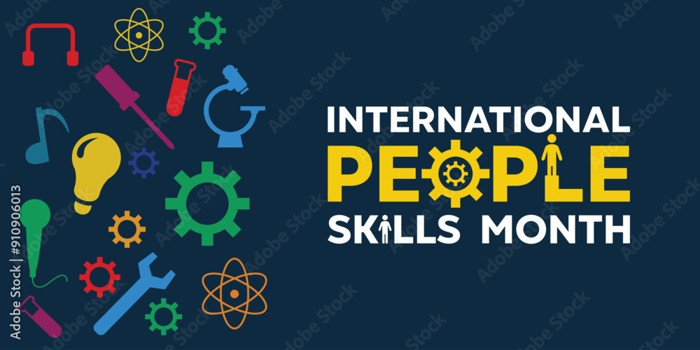 International People Skills Month. Great for cards, banners, posters ...