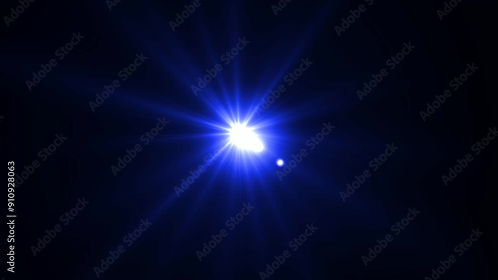 Abstract white optical shine light lens flares flickering animation ...