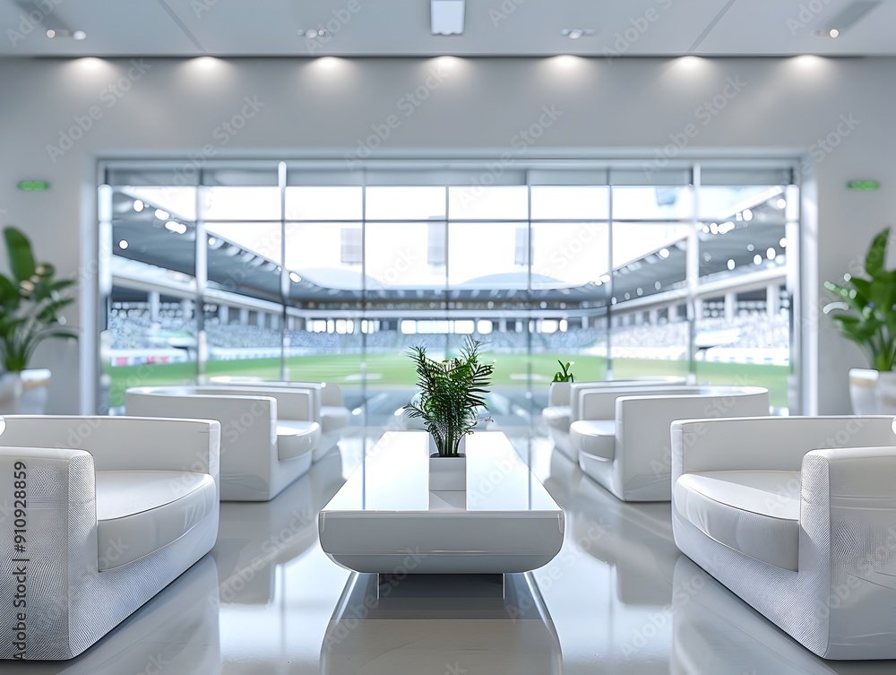 Elegant and Luxurious VIP Lounge in a Modern Sports Stadium with ...