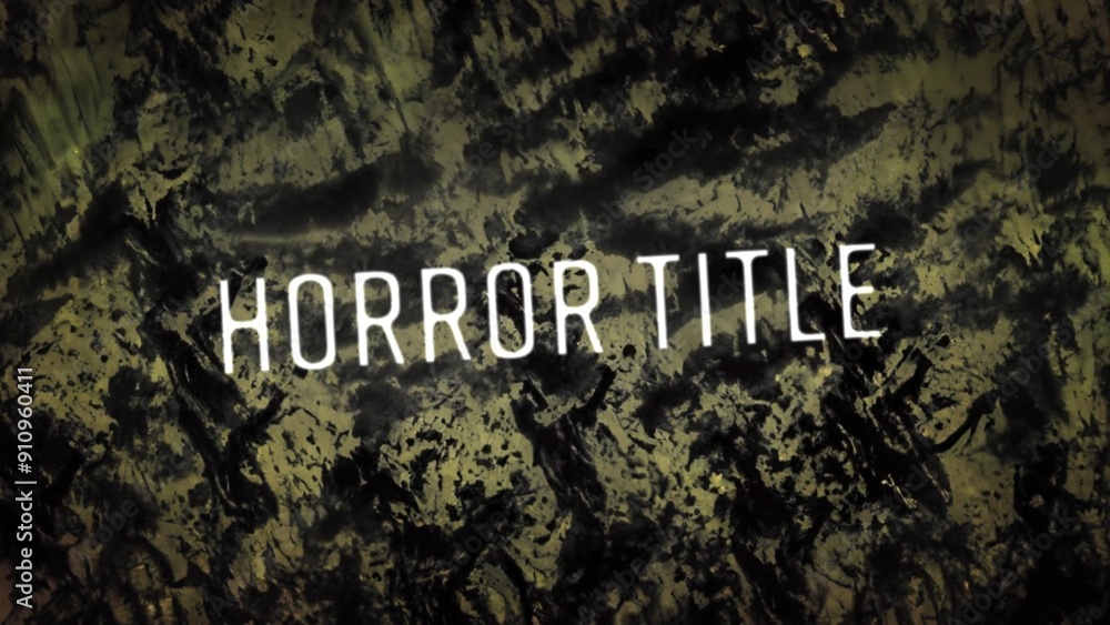 Twitching Dirty Scary Horror Title Intro Stock Template | Adobe Stock