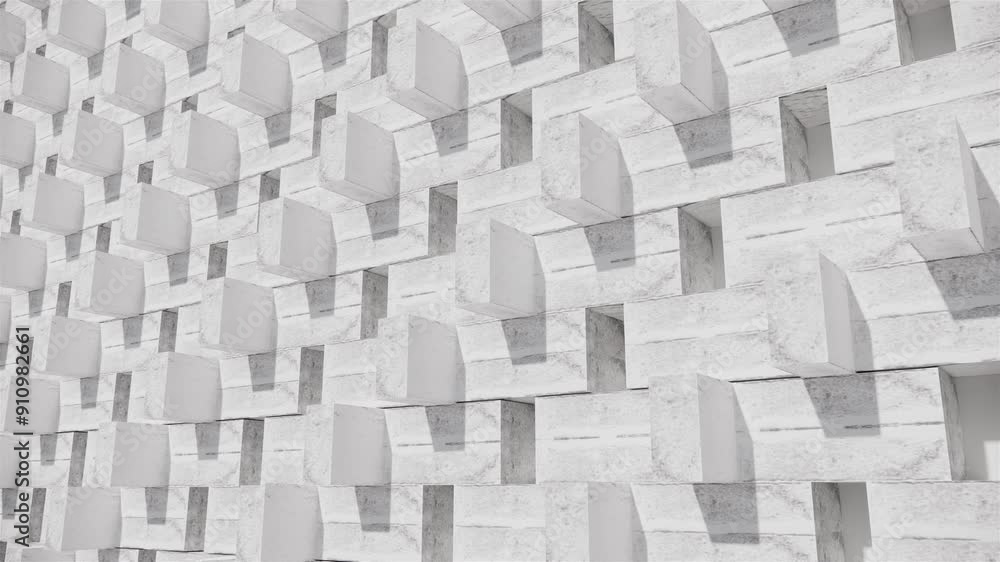 The 3D brick background illustration displays an arrangement of bricks ...