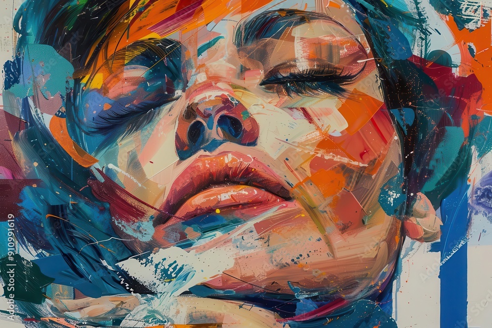 abstract portrait series exploring human identity through vibrant color ...