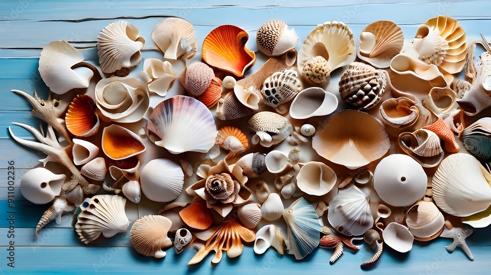 seashell on the beach, "Dive into a world of sea shells, where each one ...