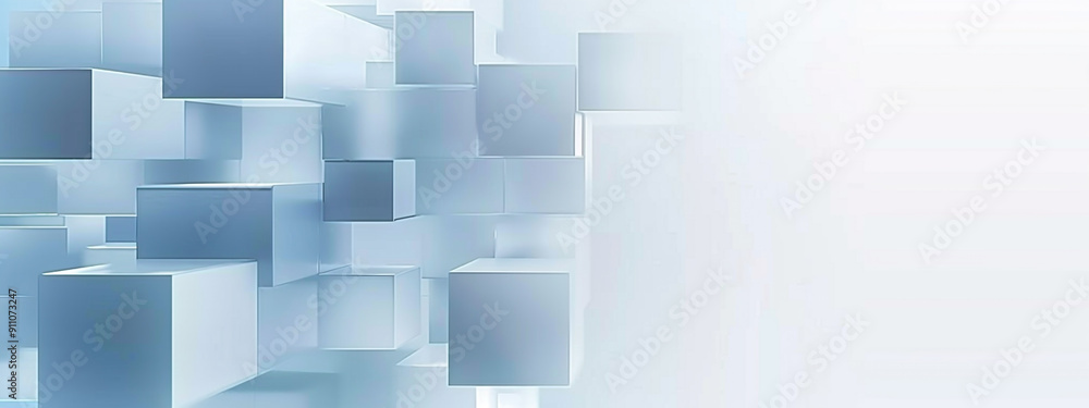 Random shifted rotated white cube boxes block background wallpaper ...