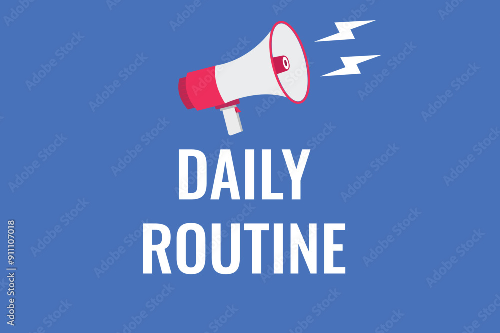 daily routine button, banner, label, template for website. daily ...