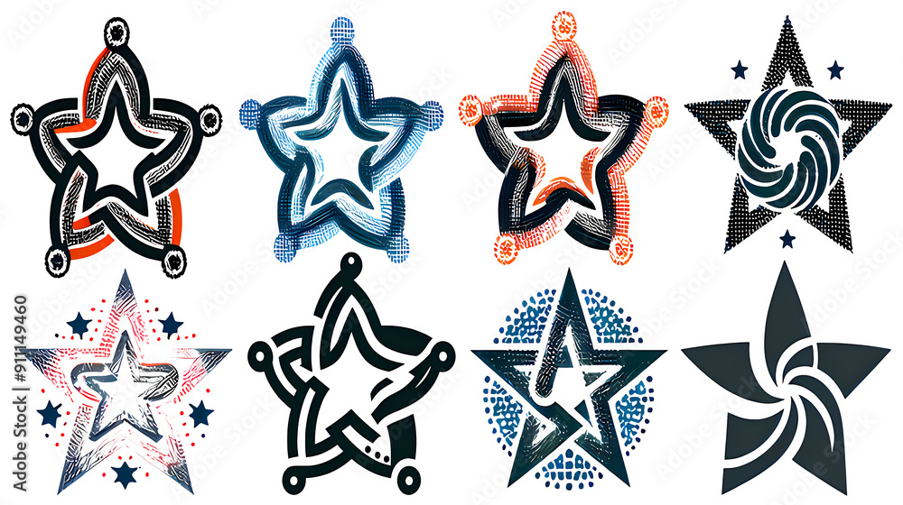 Versatile star cluster detailed patterns. mix bold subtle effects ...