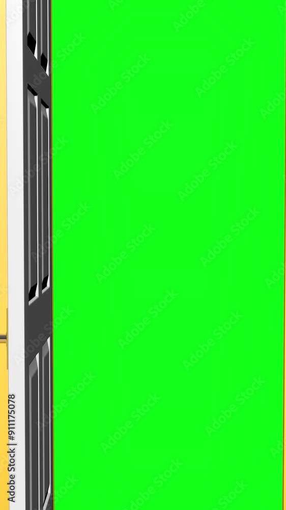 3d open door transition with zoom effect on green screen chroma key ...