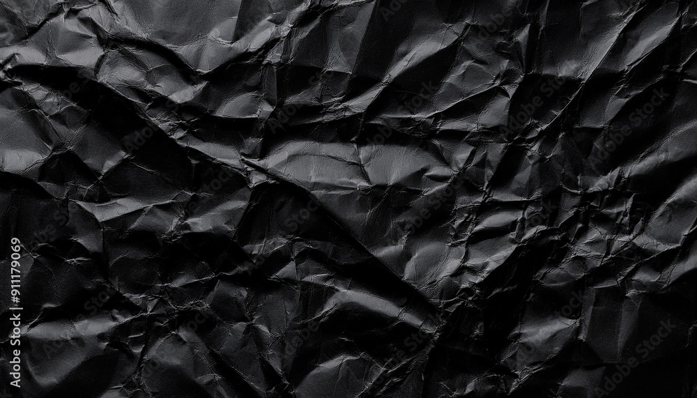 Black Vintage Crumpled Paper Texture Background. Paper Overlay ...