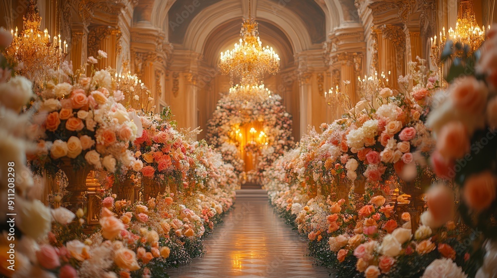 Dynamic 8k image of a high-end event planning service, coordinating a ...