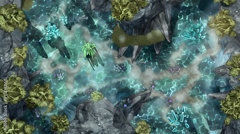 Crystal Field Battle Map DnD,RPG Map for Dungeons and Dragons,game ...