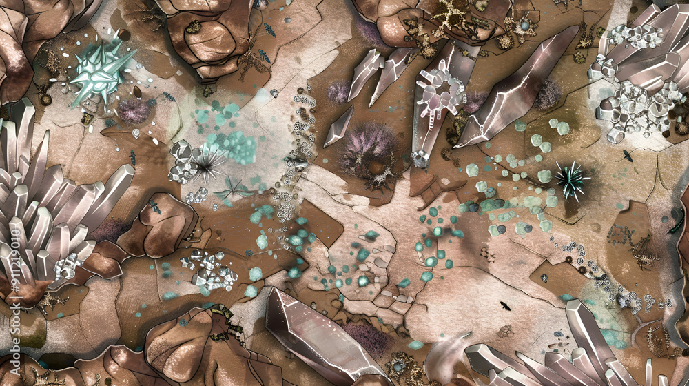Crystal Field Battle Map DnD,RPG Map for Dungeons and Dragons,game ...