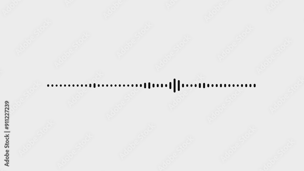 Line digital minimalist voice and soundtrack. sound wave or audio wave ...
