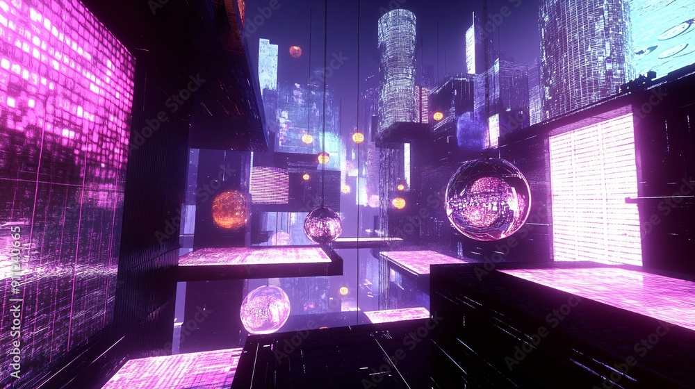 The alien urban landscape features a sprawling city with futuristic ...