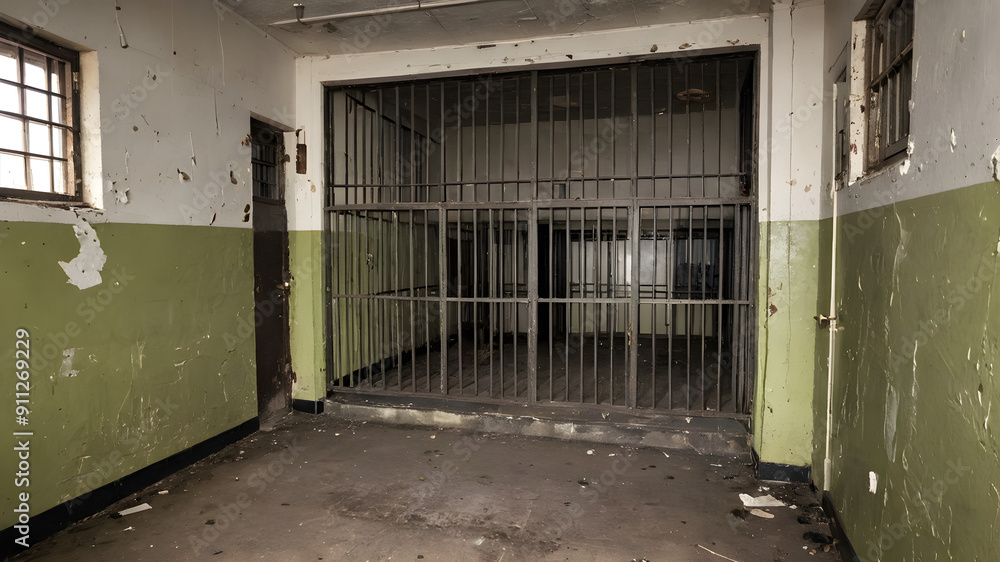 Dilapidated dirty old abandoned prison cell Stock Photo | Adobe Stock