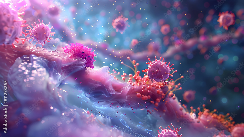 Dynamic illustration of neutrophils migrating towards an infection site ...