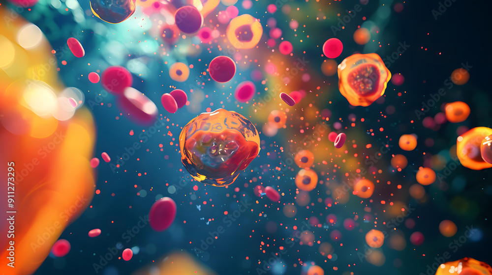 Dynamic illustration of neutrophils migrating towards an infection site ...