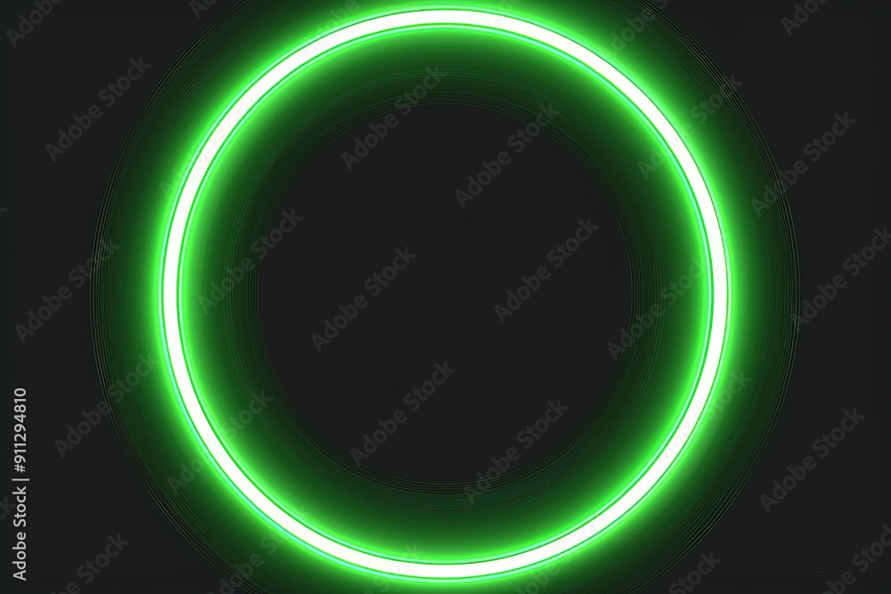 Vibrant Green Circle Frame Transparent PNG for Digital Designs Stock ...